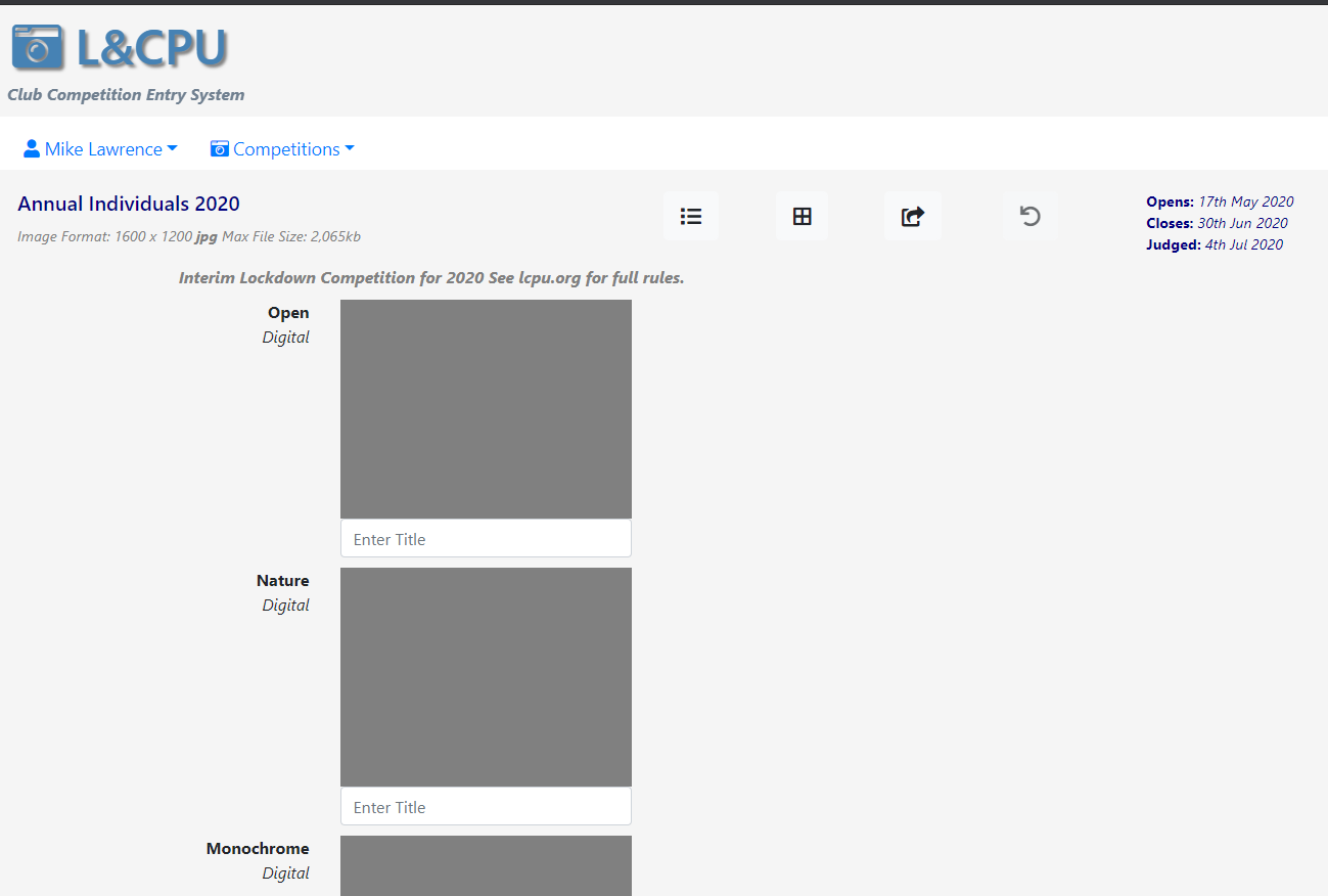 L&CPU 2020 Annual Individual Competition - Oldham Photographic Society